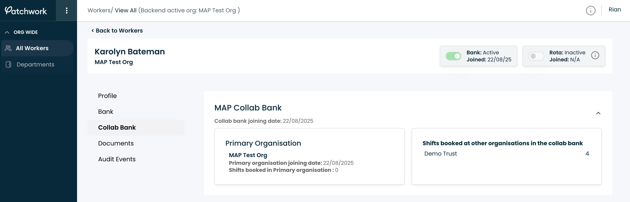Collaborative staff banks with Patchwork
